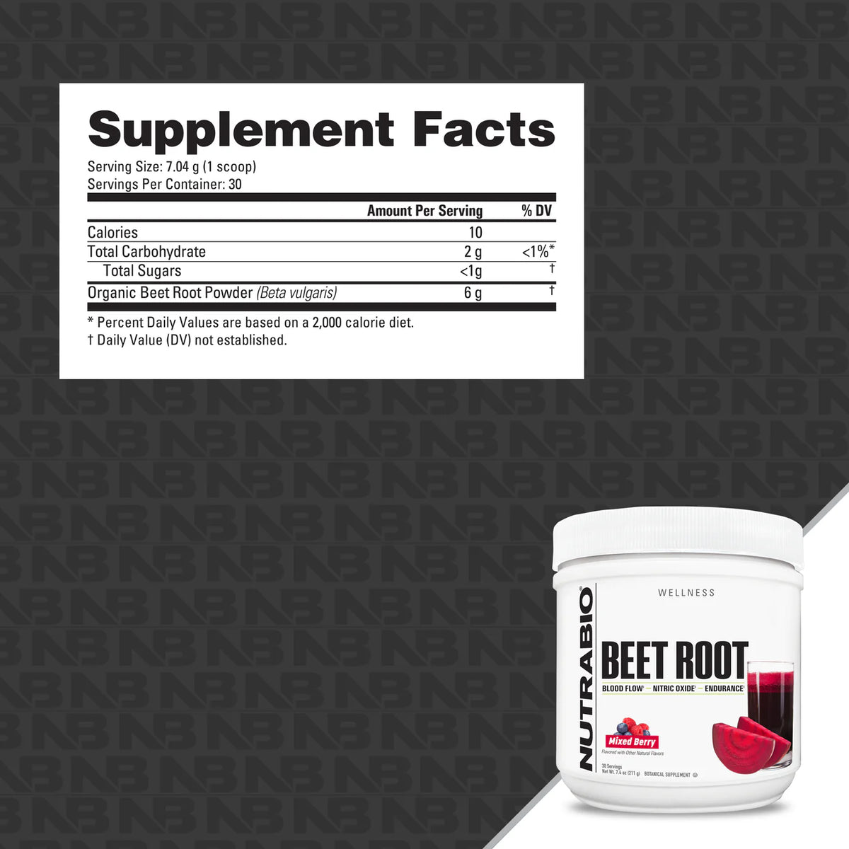 Nutrabio Beet Root Powder 30 servings | Pure Nutrition